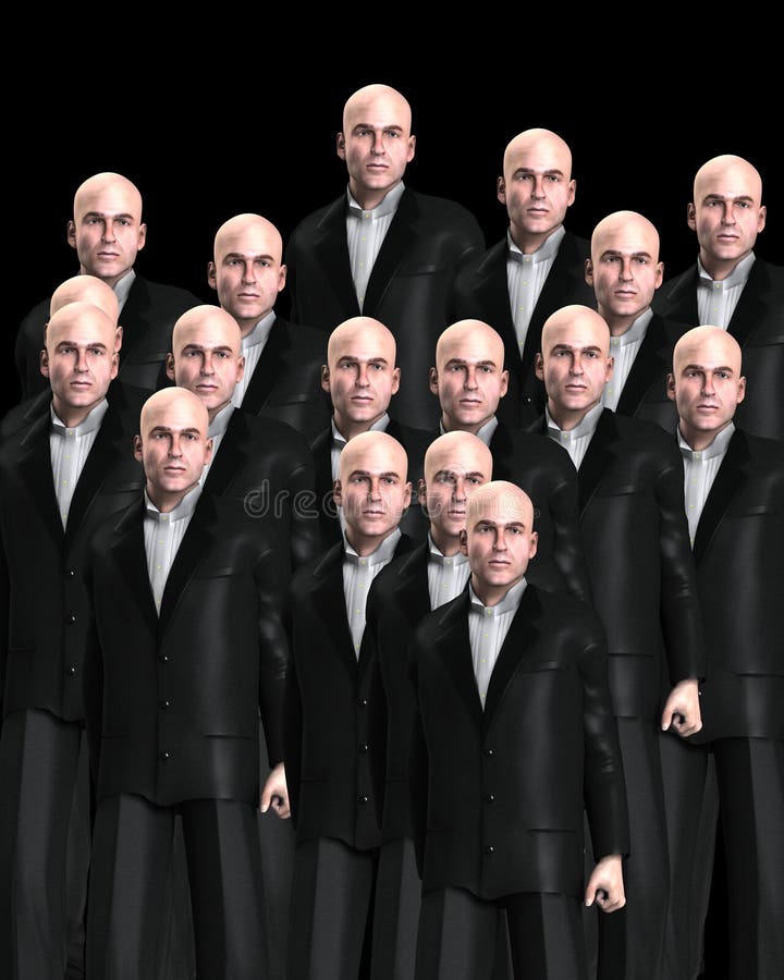 Lots of Suited Men 3 stock illustration. Illustration of pose - 3750258