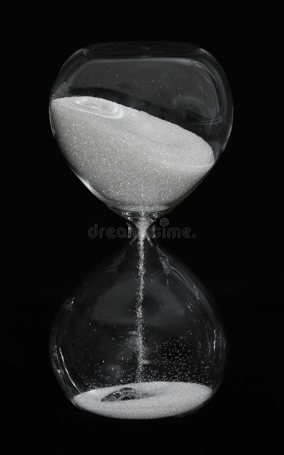 Lots of Time - Hourglass on Black Stock Photo - Image of isolated ...