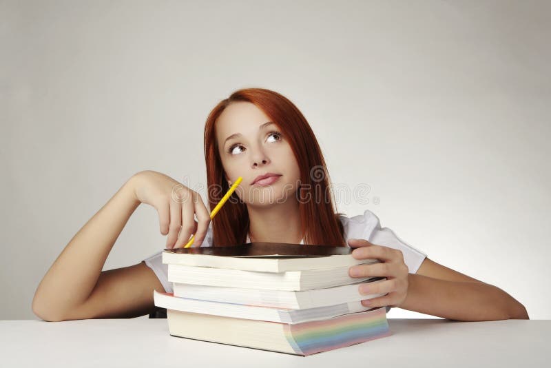 Lots to learn stock image. Image of casual, smile, pretty - 21818819