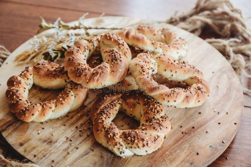 Lots of Turkish Simits Freshly Baked Stock Image - Image of baked, seed ...