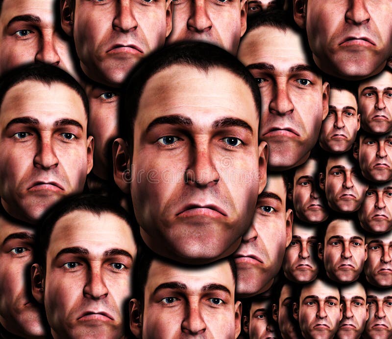 Lots of Very Sad Male Faces 3 Stock Image - Image of sadness, face: 4712147