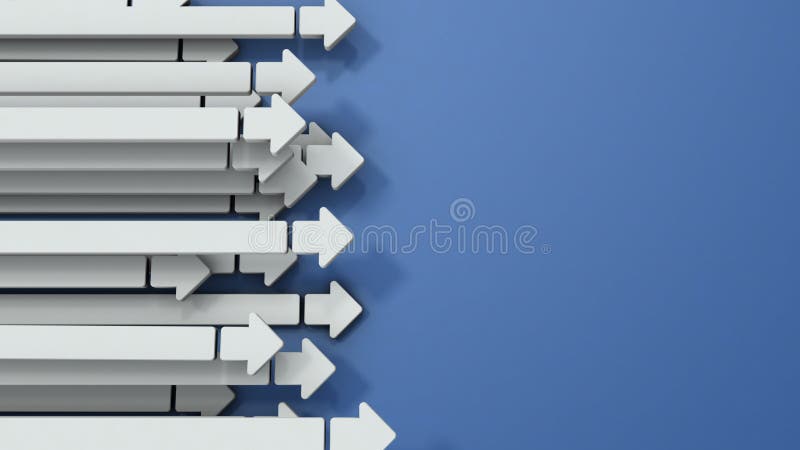 White Arrows Pointing Outward in Eight Directions. Abstract Concept ...