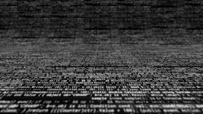 Lots of White Text on Black Background. Animation. Endless White Text ...