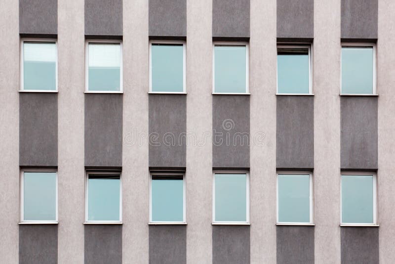 Lots of Windows on the Facade Multi-storey Modern House Stock Photo ...