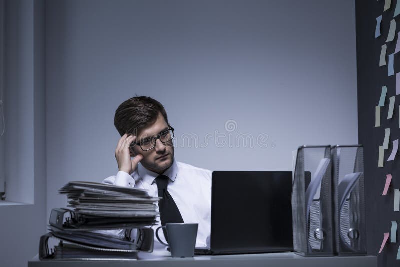 Lots of work left to do stock photo. Image of exhausted - 77727070