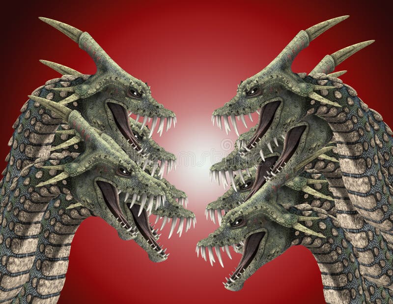 Orm Dragon Attacks stock illustrationer. Illustration av vilde - 44603828