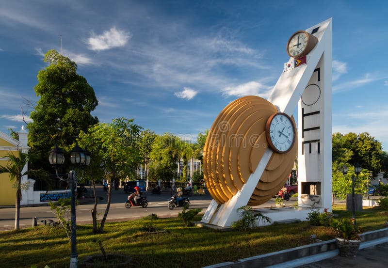 Lotte Clock Tower at Dili Waterfront Editorial Stock Photo - Image of ...