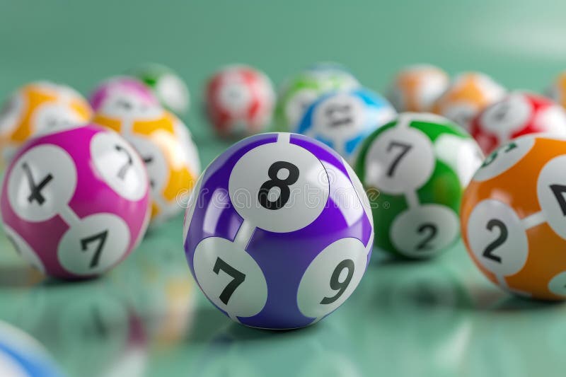 Lottery Balls with Number at Abstract Background Stock Image - Image of ...