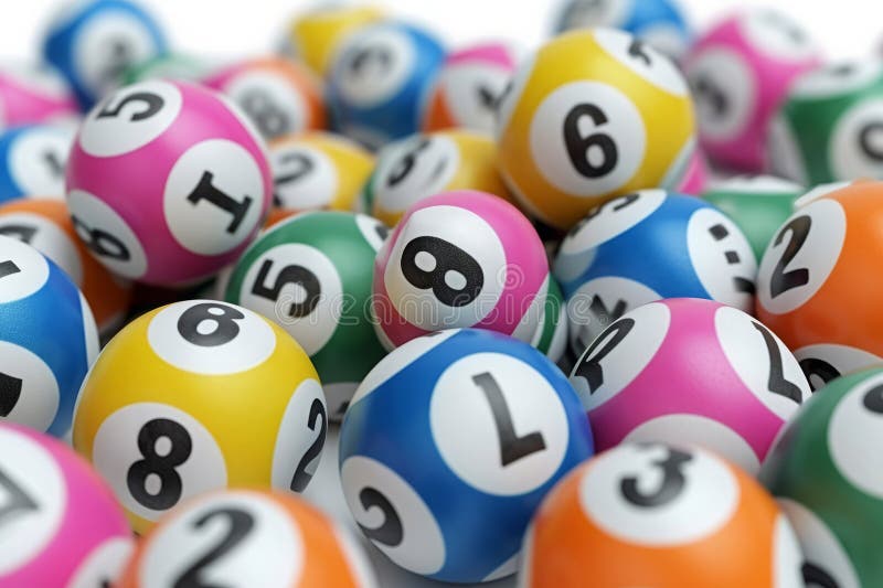 Lottery Balls with Number at Abstract Background Stock Image - Image of ...