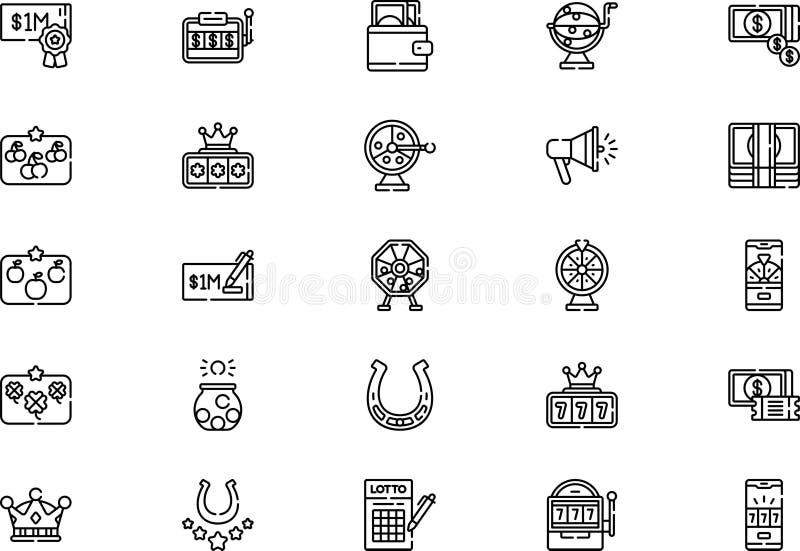 Lottery Icons Collection is a Vector Illustration with Editable Stroke ...