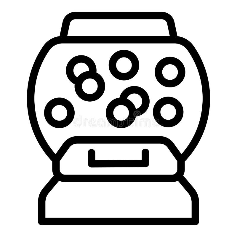 Lottery Machine with Lottery Balls for Choosing Winner Icon Stock ...