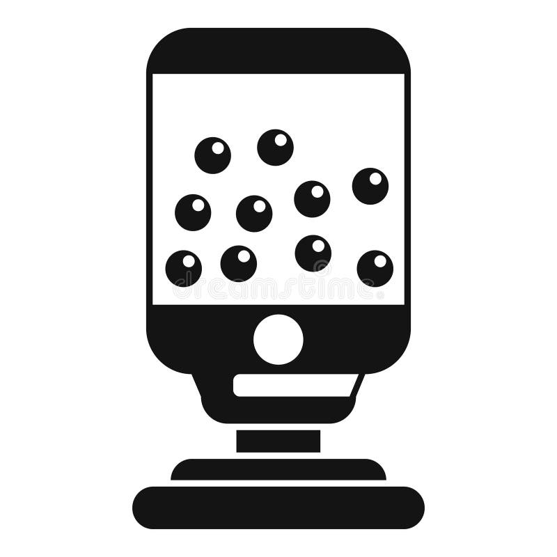 Lottery Machine with Balls Showing Winning Numbers Stock Illustration ...