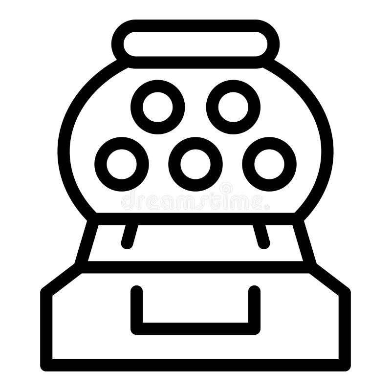 Lottery Machine Drawing Balls for a Random Game of Chance Stock Vector ...