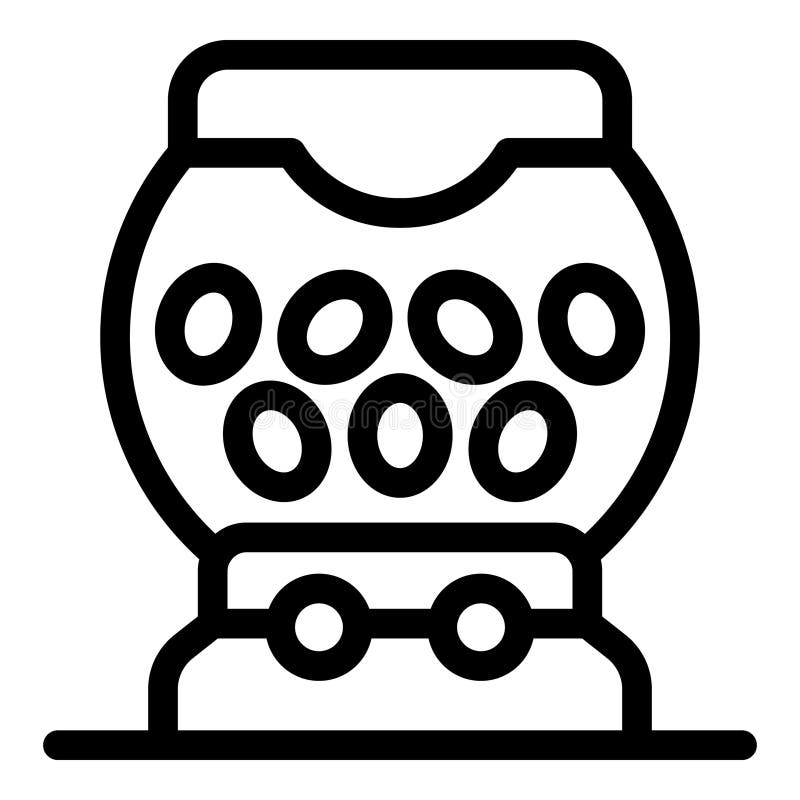 Lottery Machine Drawing Random Balls Icon Vector Outline Stock ...