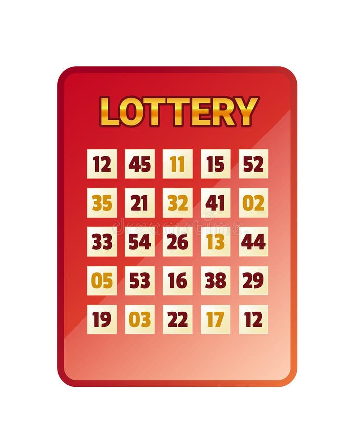A Lottery Number Selection Card Stock Vector - Illustration of game ...