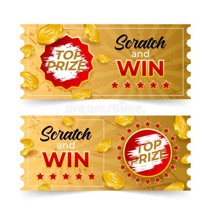 Lottery Tickets with Scratch Effect in Realistric Style Stock ... Lottery Tickets with Scratch Effect in Realistric Style Stock ...