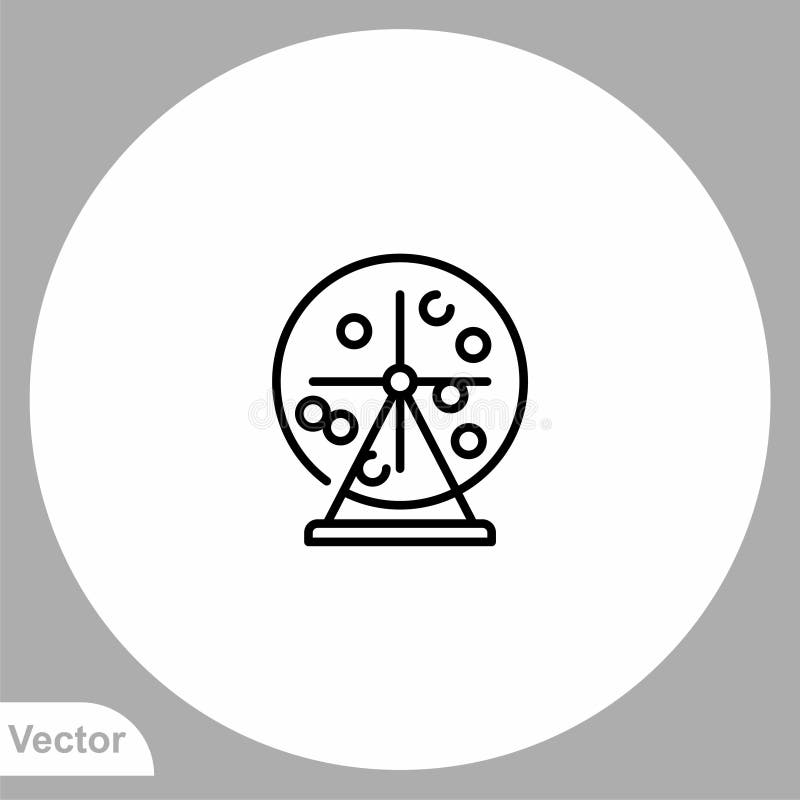 Lottery Vector Icon Sign Symbol Stock Vector - Illustration of lucky ...