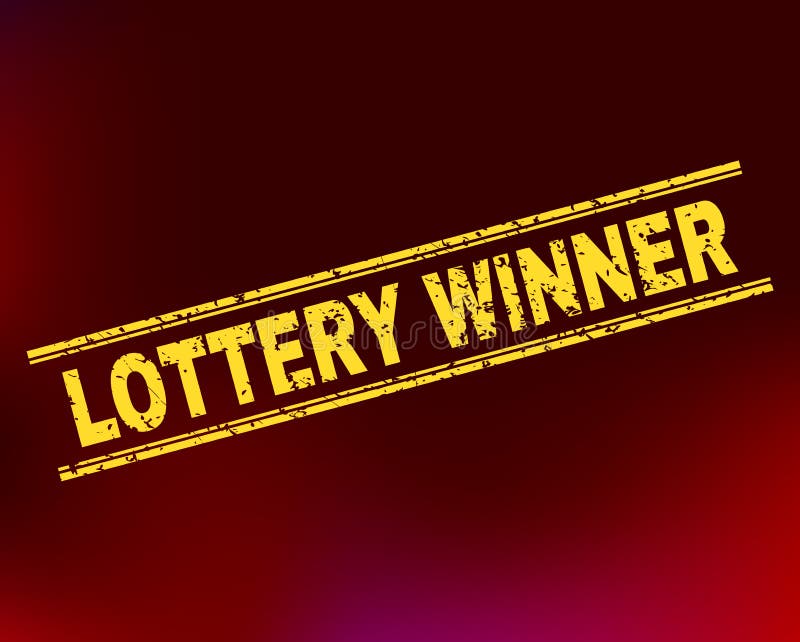 LOTTERY WINNER Scratched Stamp Seal on Gradient Background Stock Vector ...