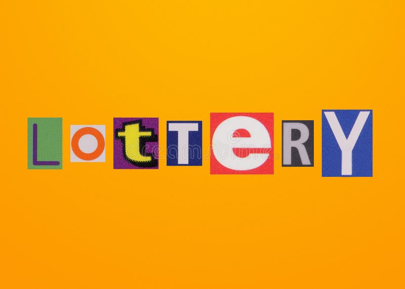 Lottery Word from Cut Out Magazine Colored Letters Stock Photo - Image ...