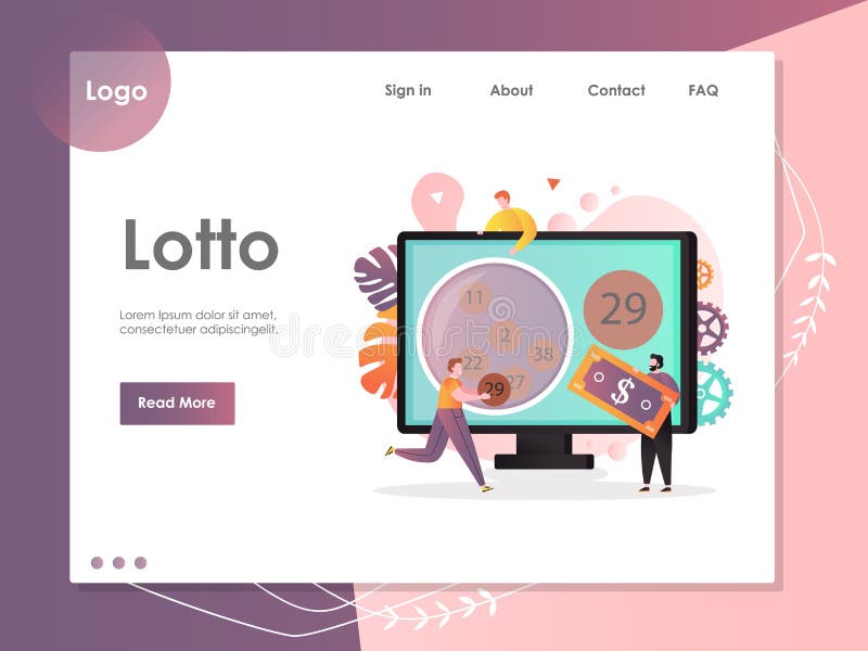 Lotto Vector Website Landing Page Design Template Stock Vector ...