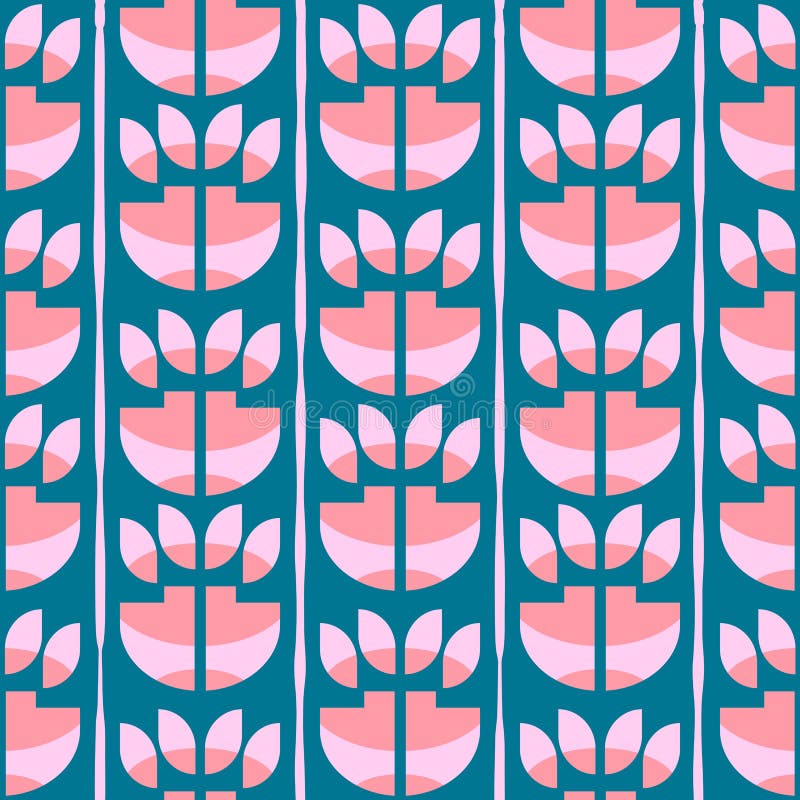 Seamless Abstract Geometric Lotus Pattern, Fashionable Background ...