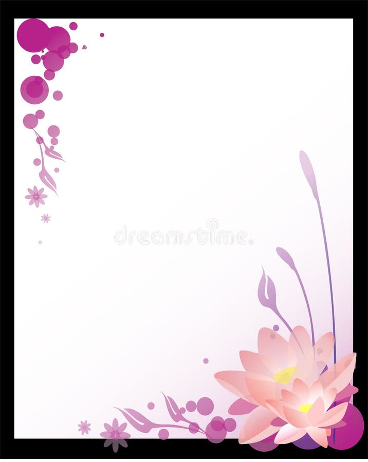 Lotus flower frame stock vector. Illustration of lotus - 5098554