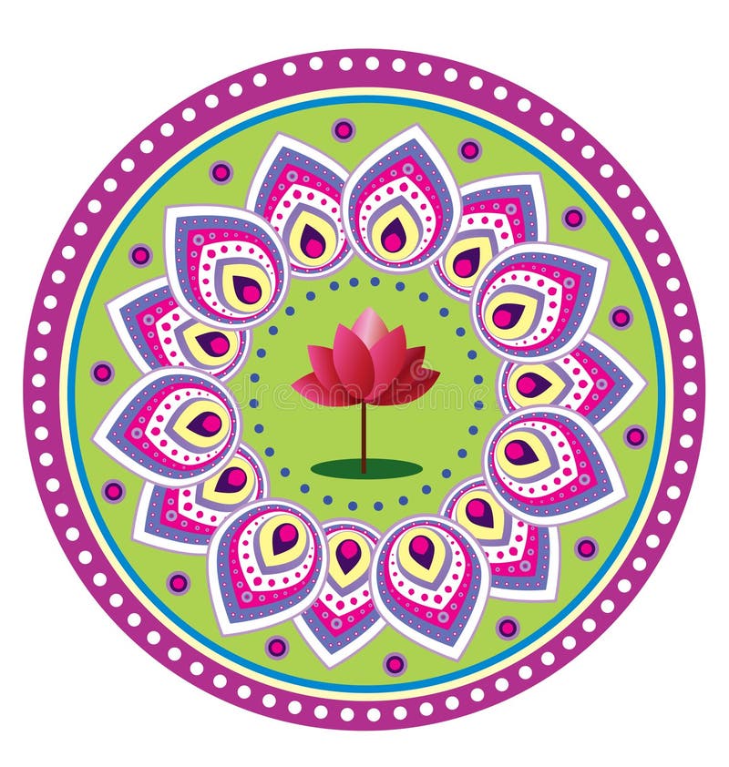 Lotus-bloem Abstract Symbool Vector Illustratie - Illustration of ...