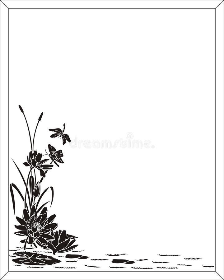Lotus stock vector. Illustration of corner, illustrator - 30199559