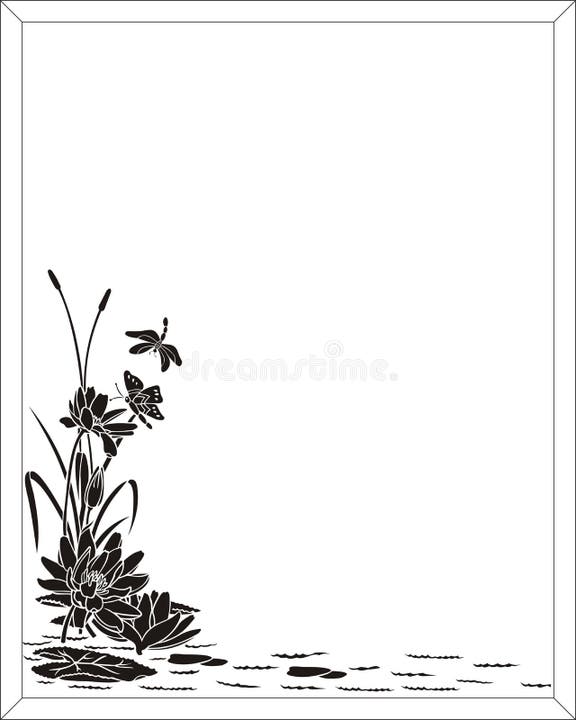 Lotus stock vector. Illustration of corner, illustrator - 30199559