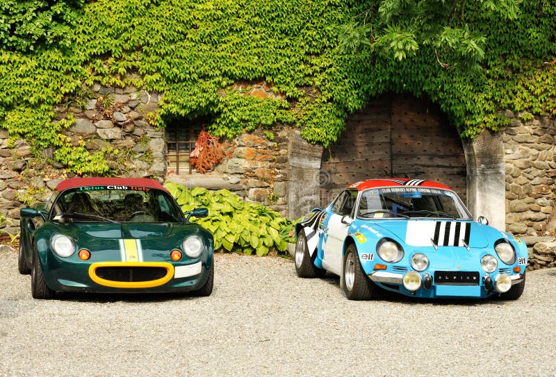 Lotus Elise and Renault Alpine in Front of the Cas Editorial Stock ...