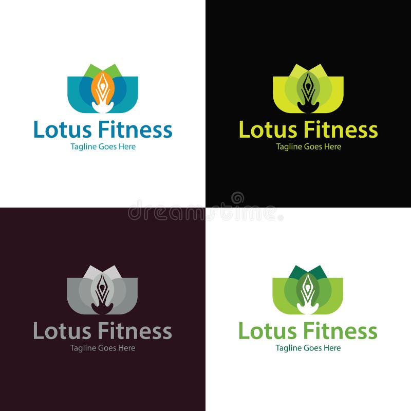Lotus Fitness Icon stock vector. Illustration of natural - 196959578