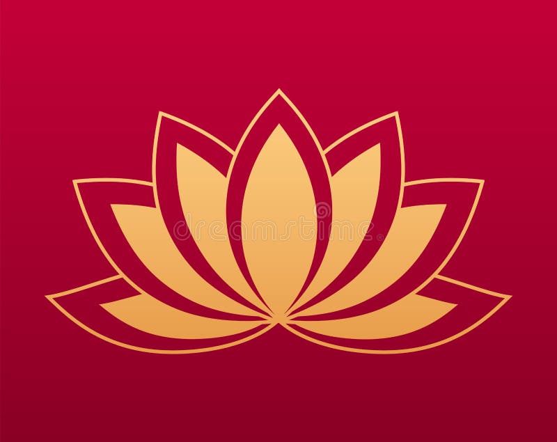 Lotus Flower Decorative Element. Chinese Traditional Floral Decorative ...