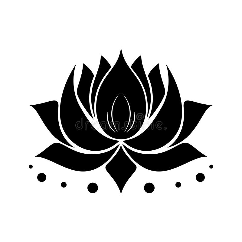 Lotus Flower Icon. Lotus Flower. Black Lotus Icon on White Background ...