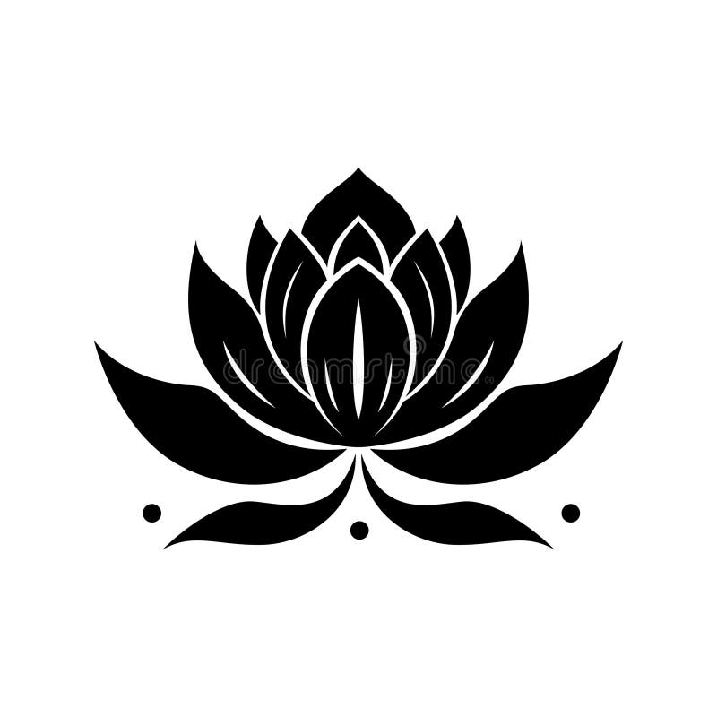 Lotus Flower Icon. Lotus Flower. Black Lotus Icon on White Background ...
