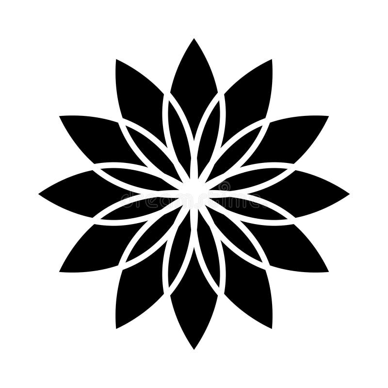 Lotus Flower Icon Vector Design Template Basic RGB Stock Illustration ...