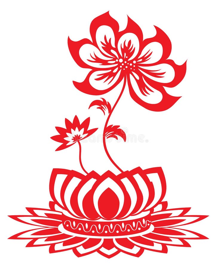 Lotus flower pattern stock vector. Illustration of leaf - 43296097