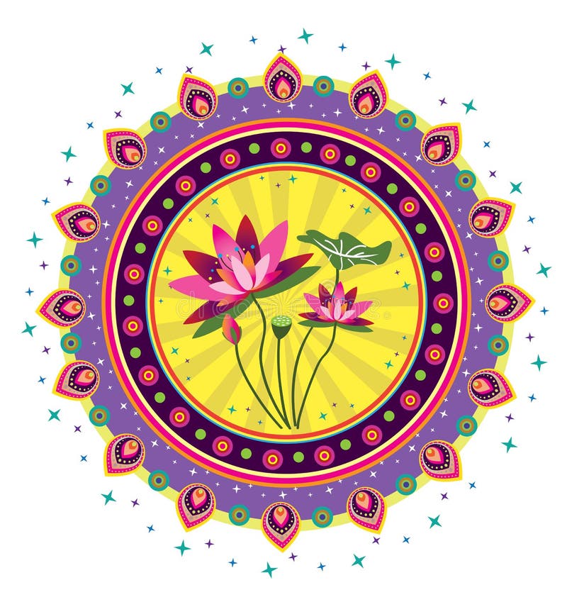 Lotus flower pattern stock vector. Illustration of leaf - 43296097