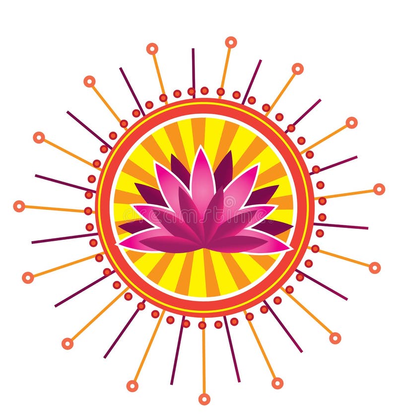 Flower round ornament stock vector. Illustration of flower - 34825149