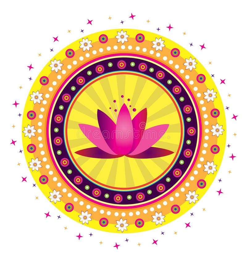 Lotus flower pattern stock vector. Illustration of leaf - 43296097