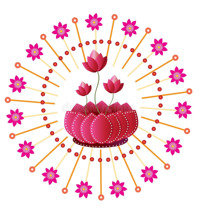 Lotus flower pattern stock vector. Illustration of graphic - 43296102