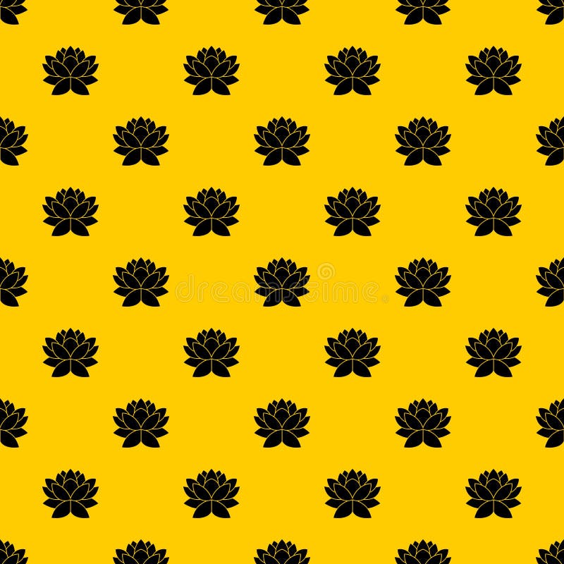 Lotus Flower Pattern Vector Stock Vector - Illustration of beautiful ...