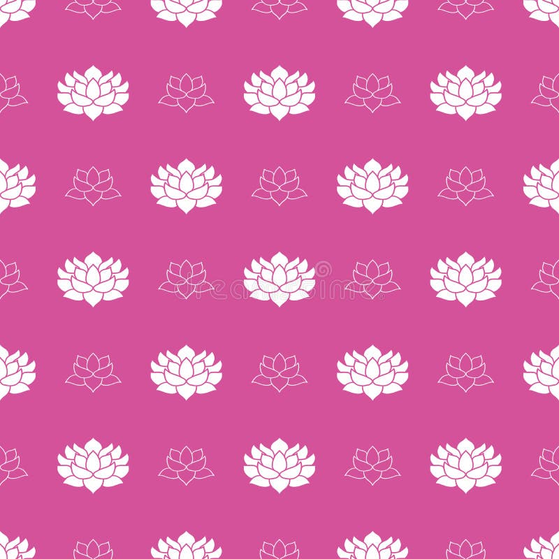 Lotus Flower Seamless Pattern, Hand Drawn Doodle Background. Vector ... Lotus Flower Seamless Pattern, Hand Drawn Doodle Background. Vector ...