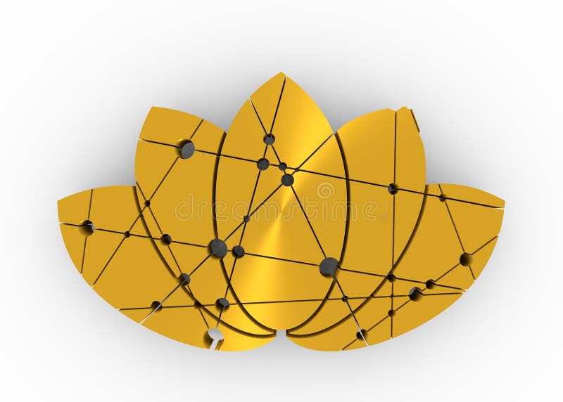 Lotus flower symbol stock illustration. Illustration of medicine - 94181809