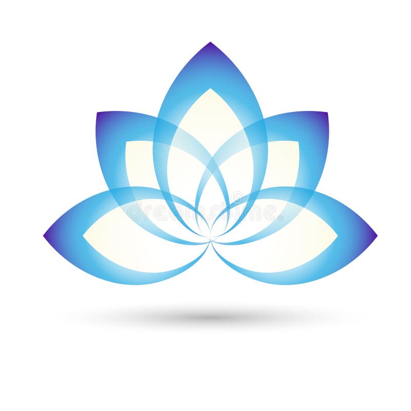 Blue Lotus Flower Symbol, Vector Illustration Stock Vector ...