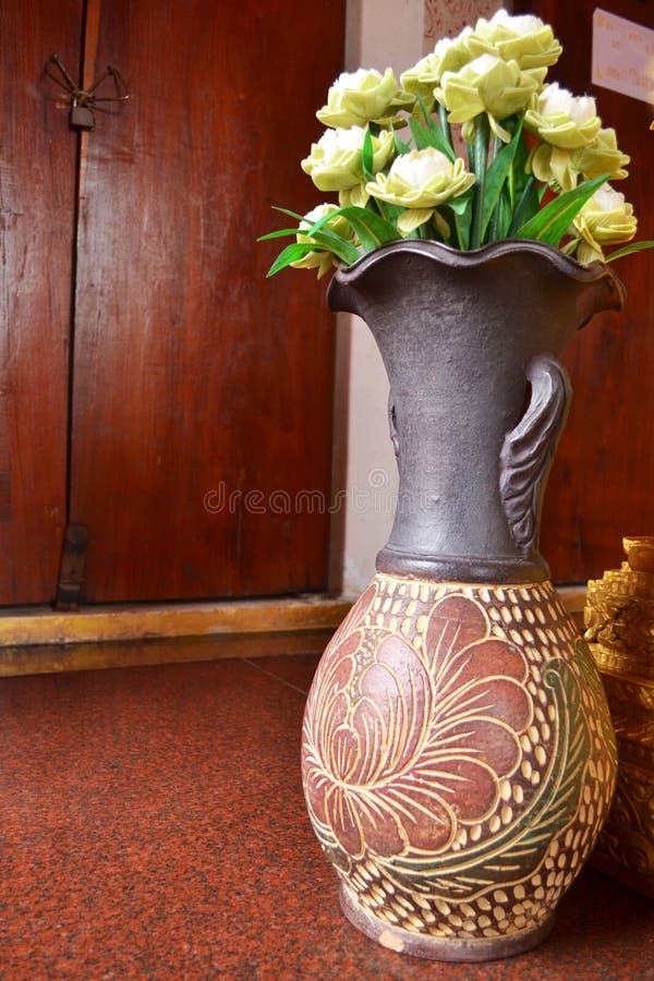 Lotus flower in vase stock image. Image of flower, nature - 36763245