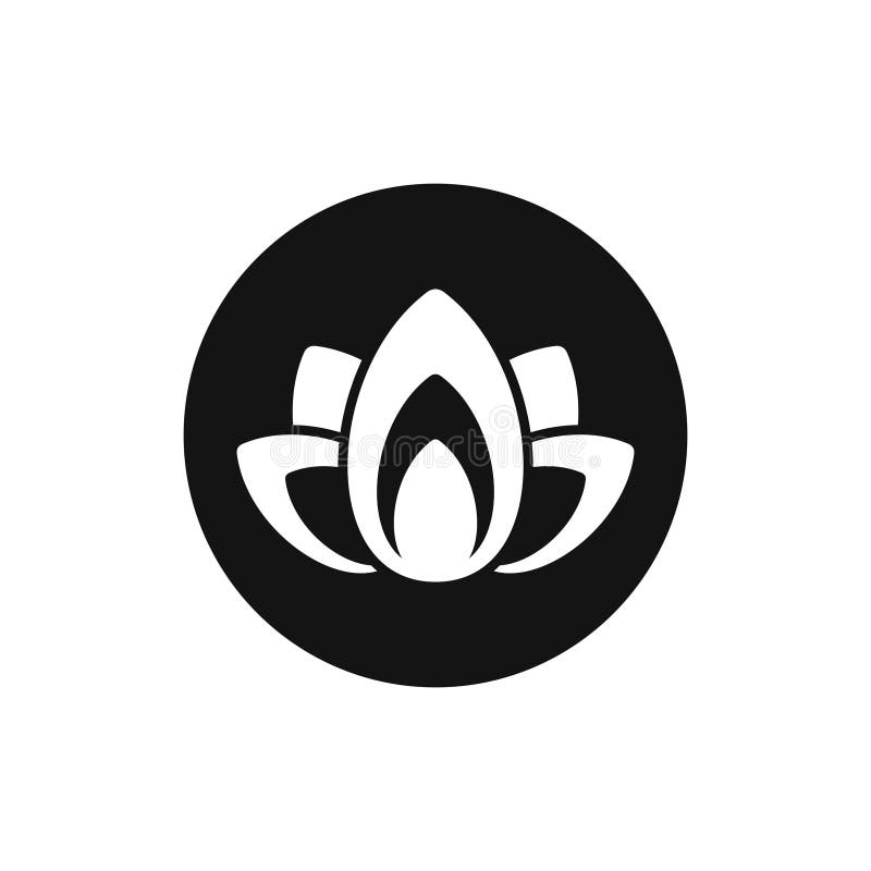 Lotus flower vector icon stock vector. Illustration of lotus - 296242797