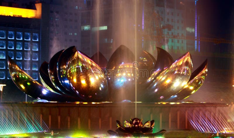 Lotus fountain stock image. Image of outdoor, scene, spectacle - 13357483