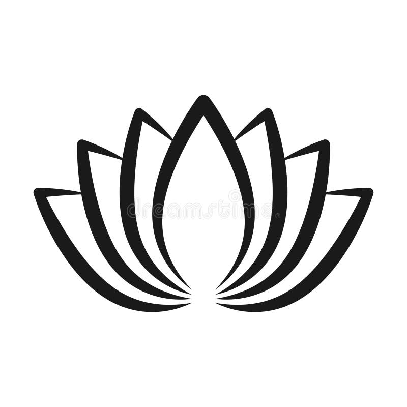 Lotus or Harmony Icon. Flower Line Symbol Vector Illustration Stock ...
