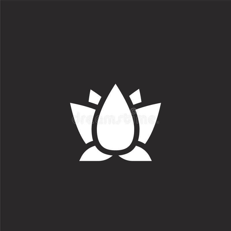 Lotus Icon. Filled Lotus Icon for Website Design and Mobile, App ...