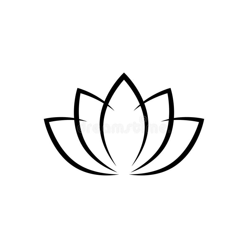 Lotus Icon Flat Vector Template Design Trendy Stock Vector ...